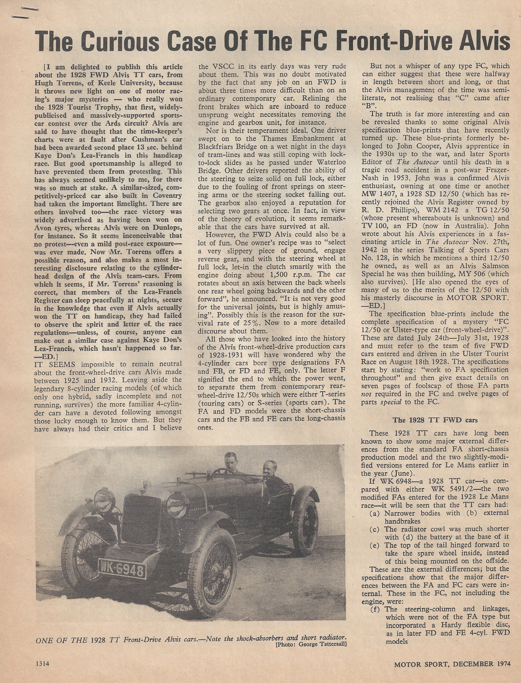 Front Wheel Drive – Alvis Archive