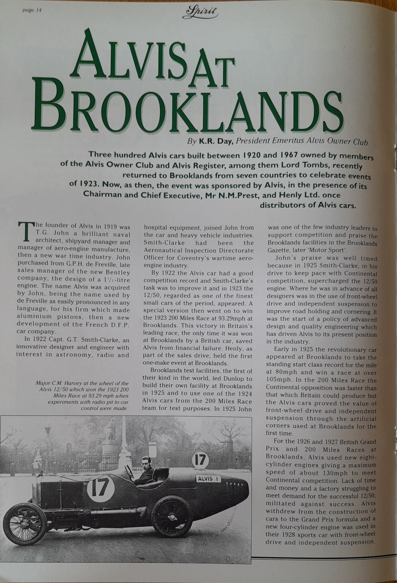 1999 Brooklands Exhibition – Alvis Archive