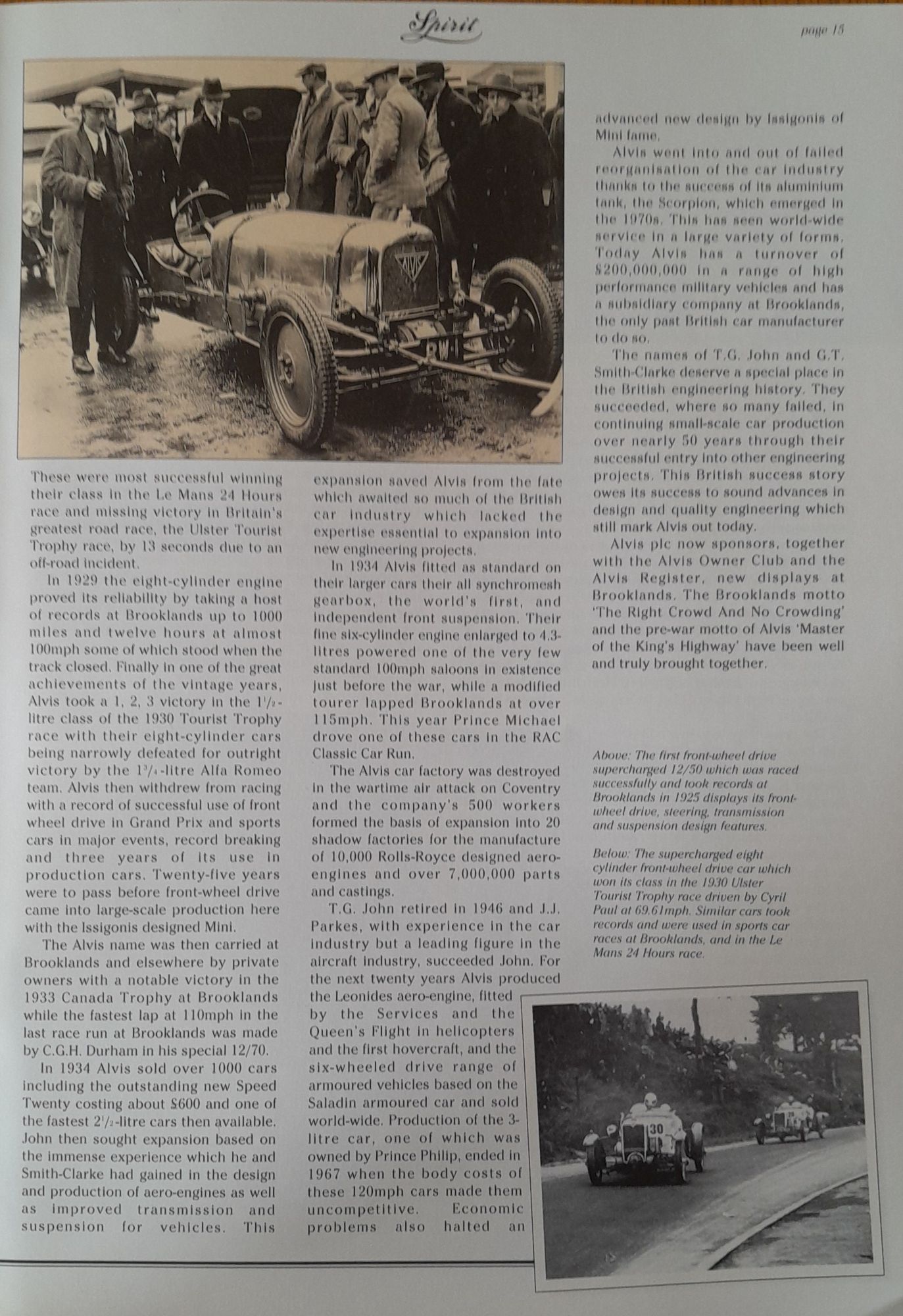 1999 Brooklands Exhibition – Alvis Archive